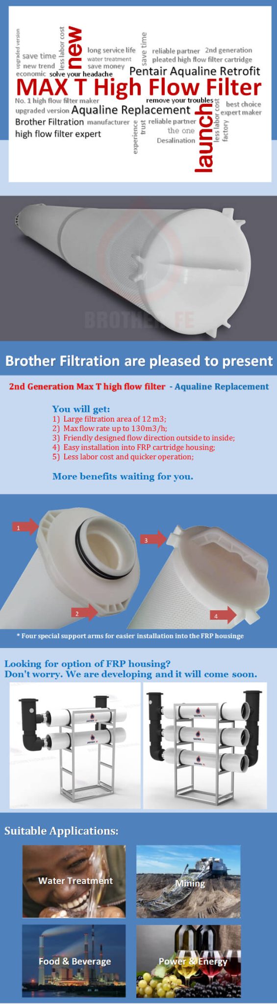 New! 2nd generation Max-T high flow water filter launched - Brother ...